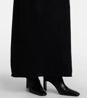LISA YANG Cotton And Cashmere Maxi Skirt - Black