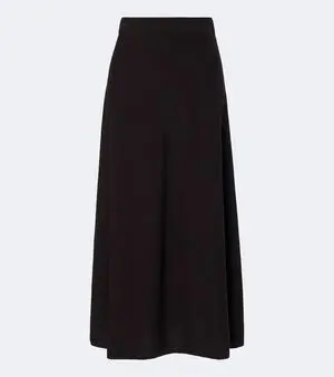 LISA YANG Torie Cashmere Midi Skirt - Brown