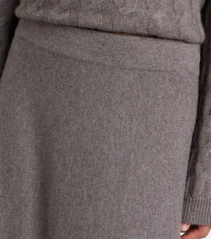 LISA YANG Cashmere Midi Skirt - Grey