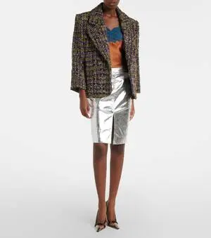 Saint Laurent Lace-trimmed Silk Camisole - Brown