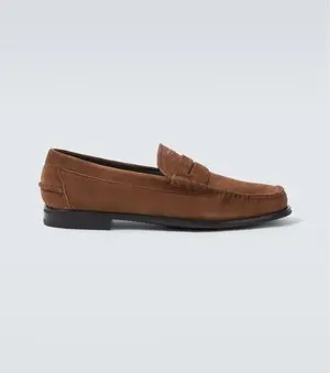 Prada Suede Penny Loafers
