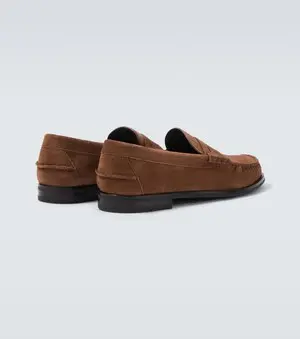 Prada Suede Penny Loafers