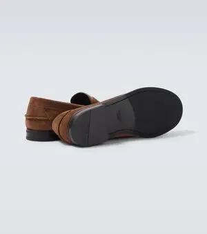 Prada Suede Penny Loafers
