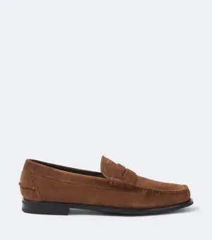 Prada Suede Penny Loafers