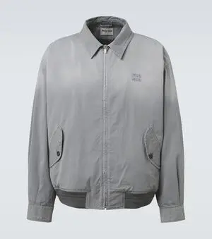 Miu Miu Cotton Twill Blouson Jacket - Grey