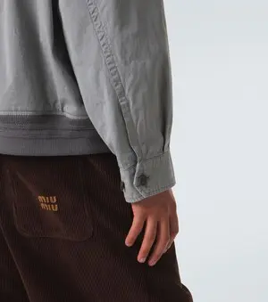 Miu Miu Cotton Twill Blouson Jacket