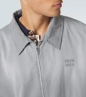 Miu Miu Cotton Twill Blouson Jacket
