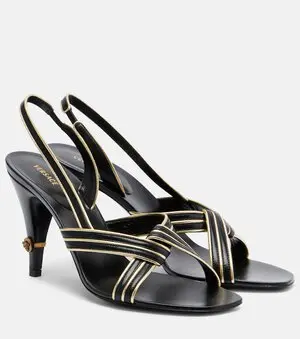 Versace Leather Slingback Sandals