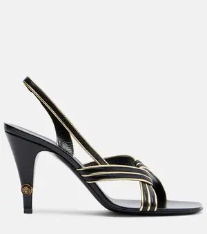 Versace Leather Slingback Sandals