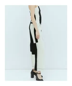 Issey Miyake Sleeveless Wide Leg Jumpsuit With Side Zippers And Pockets
