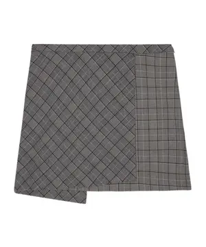 GANNI Checked Wool Miniskirt