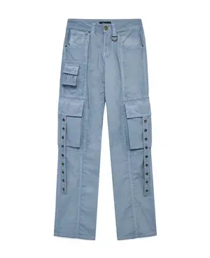 Blumarine Low-rise Cargo Jeans With Decorative Eyelets