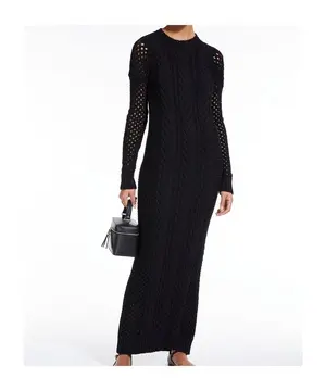 Max Mara Mesh Panelled Midi Dress