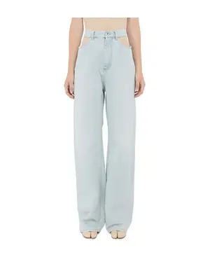 MAISON MARGIELA High-waist Cut-out Detailed Jeans