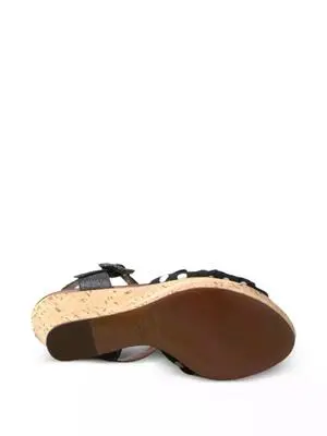 Dolce & Gabbana Polka Dot Knot Wedge Sandals