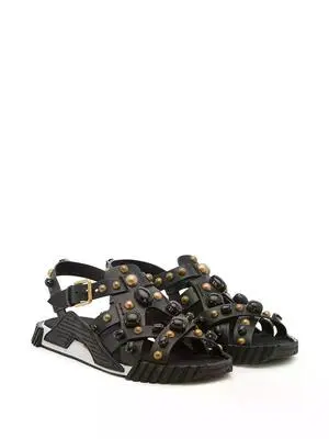 Dolce & Gabbana Embellished Studded Open Toe Sandals