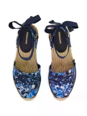 FERRAGAMO Carantion Print Espadrilles