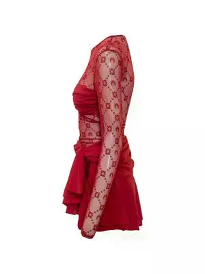 MARINE SERRE Moonogram Mesh Dress
