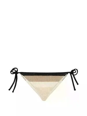 Brunello Cucinelli Cotton Net Knit Bikini Bottoms - Neutrals