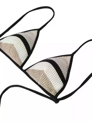 Brunello Cucinelli Cotton Net Knit Bikini Top