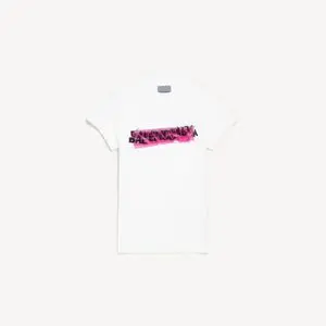 Balenciaga Messy Spray Chopped Back T-shirt - White