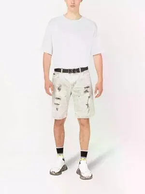 Dolce & Gabbana Ripped Detail Denim Shorts