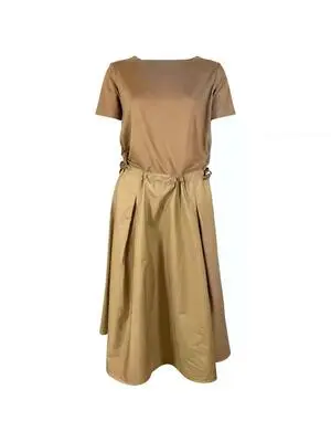 Herno Drawstring Pleated Midi Dress