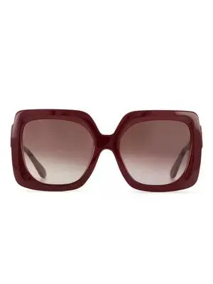 EMMANUELLE KHANH Square Frame Sunglasses - Red