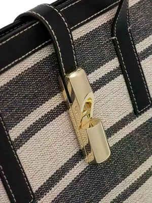 Furla L Debby Striped Tote Bag