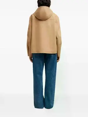 AMI Paris Zip-up Hooded Cotton Jacket