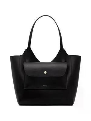 Furla Small Leather Tote Bag - Black