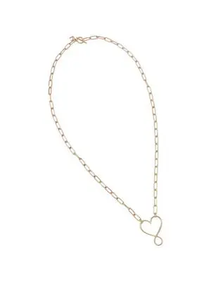 LOLA CASADEMUNT Infinite Heart Chain-link Necklace - Gold