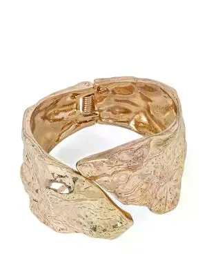 Lola Casademunt Hammered Effect Hinged Cuff Bracelet - Gold