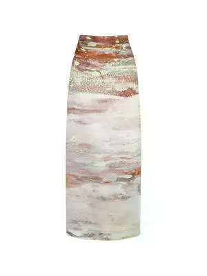 ROKSANDA Irma Abstract-print Midi Skirt