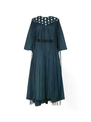 ROKSANDA Macramé Yoke Fringed Midi Dress