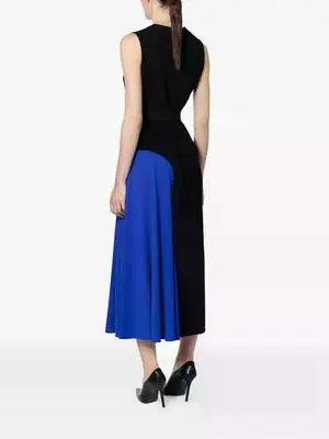 ROKSANDA Asymmetric Neckline Flared Midi Dress