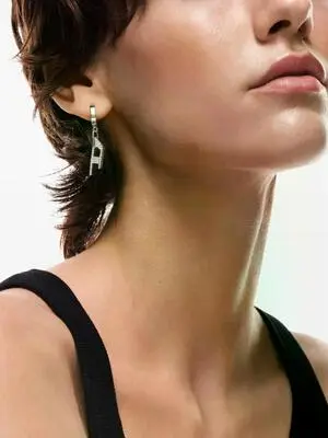 DIESEL® D Logo Drop Earrings