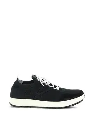 Kiton Suede Trimmed Slip-on Sneakers