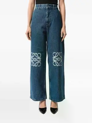 Loewe Anagram Baggy Jeans - Blue