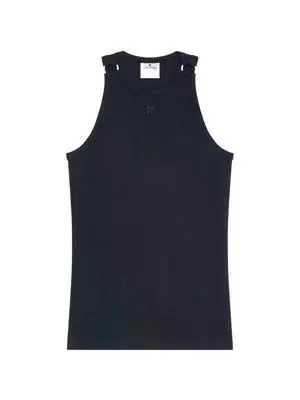 COURREGES Ribbed Tank Top With Buckle Detail