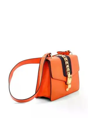 Gucci Sylvie Leather Small Shoulder Bag - Orange