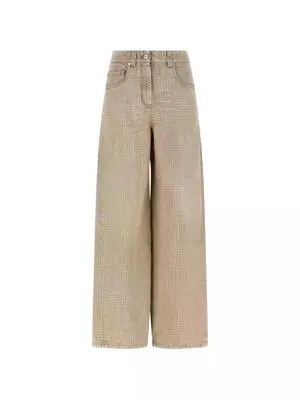 Brunello Cucinelli Wide Barrel Jeans With Monile Detail