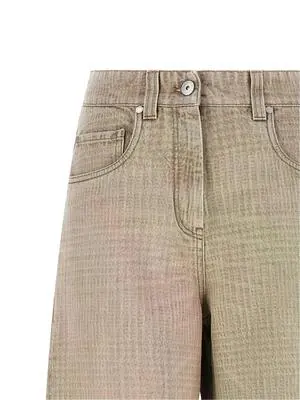 Brunello Cucinelli Wide Barrel Jeans With Monile Detail