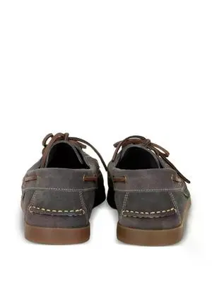 Paraboot Suede Lace-up Boat Shoes