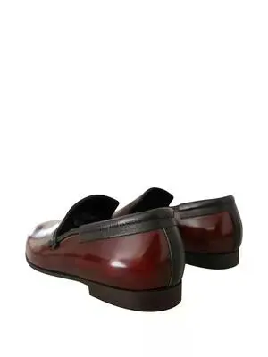Dolce & Gabbana Bordeaux Polished Leather Loafers