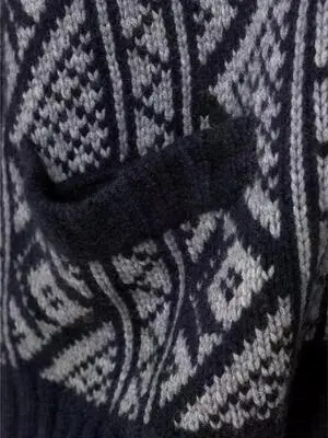 CRUCIANI Fair Isle Shawl-collar Cardigan