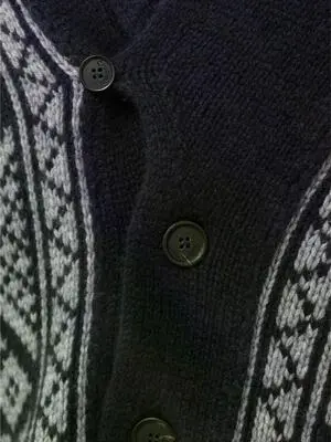 CRUCIANI Fair Isle Shawl-collar Cardigan
