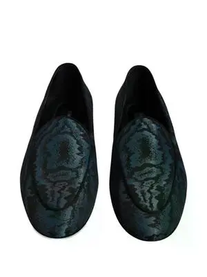 Dolce & Gabbana Caravaggio Printed Fabric Loafers