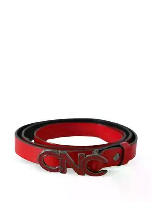 Costume National Cnc Logo Leather Belt - Red