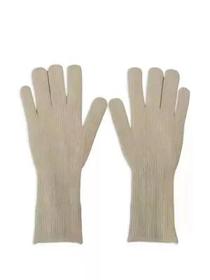 Dolce & Gabbana Ribbed-knit Cashmere Gloves - Neutrals